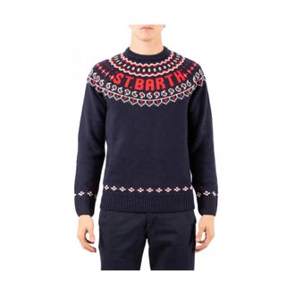 Saint Barth Heron Pulls &agrave; col rond - Homme - Pulls - Bleu - Taille: S