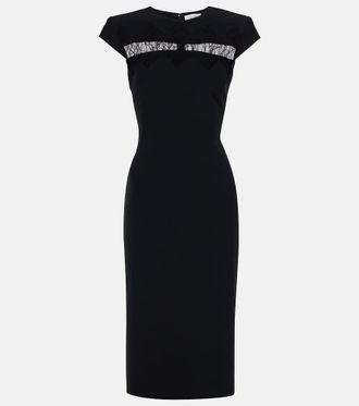 Alexander McQueen Robe midi à dentelle