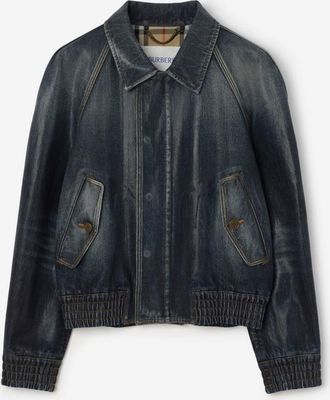 Burberry Veste en denim enduit, Size: 52