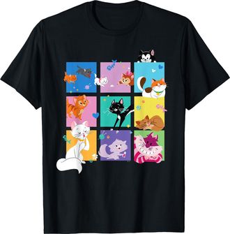 Disney Cats Figaro and Friends Stylized Animated Pets T-Shirt
