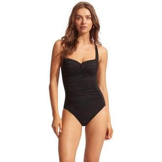 Seafolly Damen Badeanzug Seafolly Collective Twist Halter One Piece