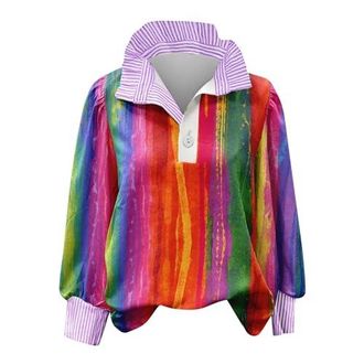 Generic Sweat Carnaval Shirt Femme Confortable Manches Longues Pull-Over Col Rond Couleur Unie Haut Top Outdoor Grandes Tailles Vetement pour Printemps Automn