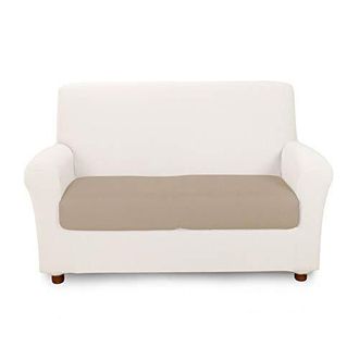 Caleffi Housse De Canap&eacute; extensible - Housse Coussin Canap&eacute; Elastique, Douce et R&eacute;sistante, Lavable et Durable - Couvre Canape en Coton, Polyester et Elasthan