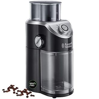 Russell Hobbs Kaffeemühle [Elektrisch mit Scheibenmahlwerk] Classics (variable Mahlgradeinstellungen pulverfein bis grob für Kaffeebohnen, Nüsse, Gewürze, Getreide,