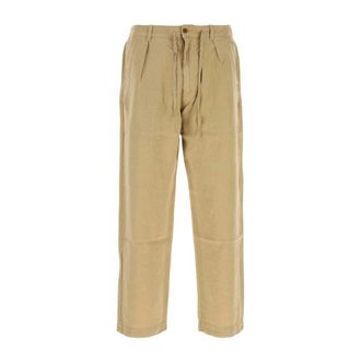Polo Ralph Lauren Lateef Locker Geschnittene Leinenhose mit Falten - - Trousers - Herren - Beige - XL