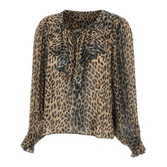 Rixo Rixo, Femme, Blouses et Chemises, Brun, Taille: 44 FR Milia Blouse