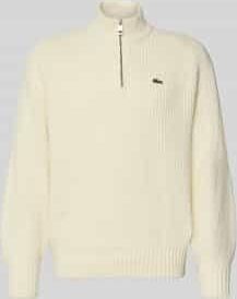 Lacoste Regular Fit Troyer aus reiner Wolle