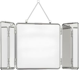 Generic Dreifach Faltbarer Schminkspiegel, Tragbarer Kosmetikspiegel, 3 Wege Wandspiegel Mit Kette F&uuml;r Badezimmer, Schlafzimmer, 30&times;60cm