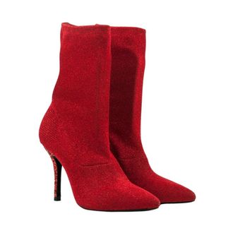 Strategia Rote Mesh Stiefeletten mit Absatz - - Shoes - Damen - Rot - 37 EU