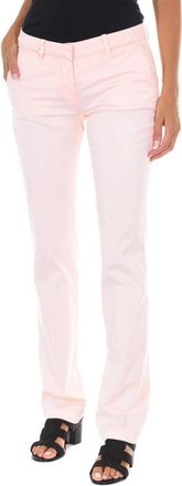Met Chino Hose mit Geradem Schnitt - - Trousers - Damen - Rosa - W25