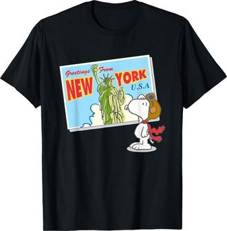Peanuts Snoopy New York Postkarte Design T-Shirt