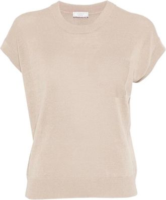 PESERICO Femme, Pulls, Beige, Taille: 46 FR Top ras du cou