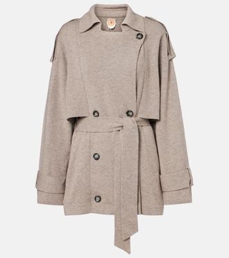 Jardin Des Orangers Cropped-Bikerjacke aus Wolle und Kaschmir