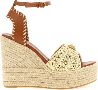 Versace Femme, Chaussures, Beige, Taille: 36 EU Espadrilles en cuir