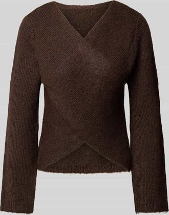 Only Regular Fit Pullover in Wickeloptik Modell ONLMAGGIE