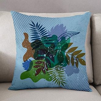 Bonamaison Le Jardin du Lin Zierkissenh&uuml;llen, Mehrfarbig, 45x45