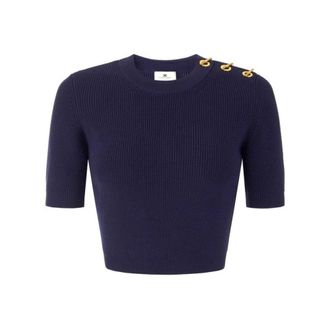 Elisabetta Franchi Damen, Strickwaren, Blau, SGr&ouml;&szlig;e