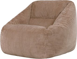 Icon Brand Natalia Sitzsack Sessel f&uuml;r Erwachsene, Mokkabraun, Flauschiger Cord Stoff, Riesen Sitzsack Cord mit F&uuml;llung, Bean Bag Chair, Bequemer Sessel Wohnzimm