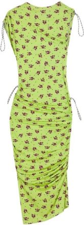 Coperni Femme, Robes, Vert, Taille: 40 FR Floral Ruched Midi Dress
