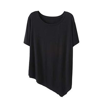 LaoZanA Femmes Tops De Danse T-Shirt Casual Sport Costume Haut De Yoga Noir 2XL