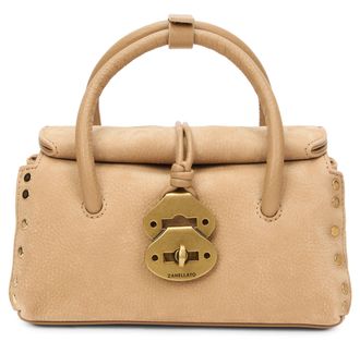 Zanellato Womens Baby Bag Dotta Beige Leather Lambskin Handbags Hand