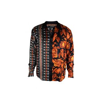 Roberto Cavalli Flower Bondage Print Seidenhemd - - Shirts - Herren - Mehrfarbig - XL
