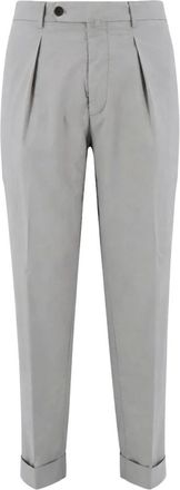 Berwick 1707 Homme, Pantalons, Gris, Taille: S Pantalon Cropped Classique