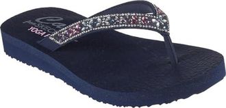 Skechers Cali Meditation Butterfly Garden Bordure en mitobuck Bleu marine/Multi Gem Rhiestone Taille 36, Garniture en mitobuck bleu marine, 36 EU