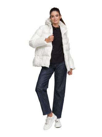 Pinko Womens Winter Jacket White Polyamide Apparel - Outwear