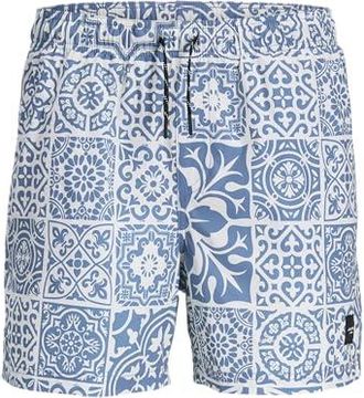 Jack & Jones Jpstmaui Jjswim AOP Tiles AKM, Quiet Harbor, S