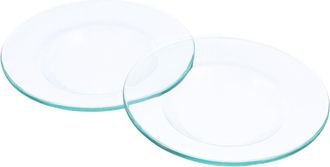 Valiclud 2 Stück Wachswärmer Glasplatte Hitzebeständig Aromatherapie Lampe Untertasse für Ätherische Öle Duftlampen Ersatzschale Stilvoll Praktisch Leicht zu R