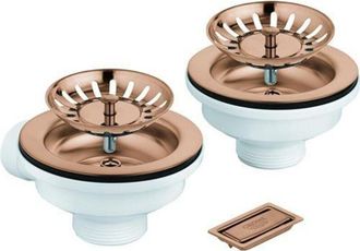 GROHE Sp&uuml;len-Ablaufgrt. 40997 1 Becken ohne Exzenter warm sunset geb&uuml;rstet