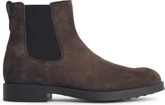 Tod's Tods Bottines Lear en daim marron Chelsea
