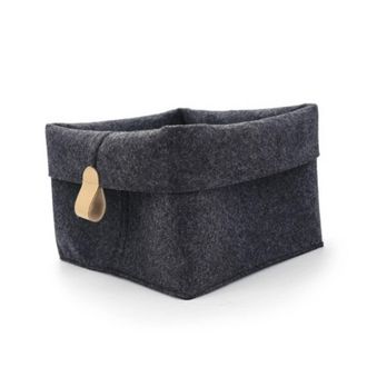 Cabilock Filz Aufbewahrungskorb Multifunktionaler Desktop Organizer Schwarz F&uuml;r Wohnzimmer Bad Spielzeug Kleinigkeiten