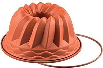 Silikomart 193228 Backform Gugelhupf, inkl. Safe-Ring, Terracotta