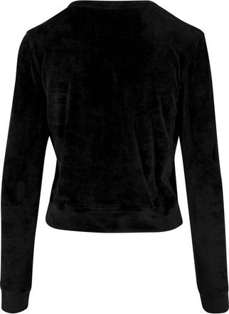 Urban Classics Sweatshirt Urban Classics Damen Ladies Short Velvet Crew (1-tlg)