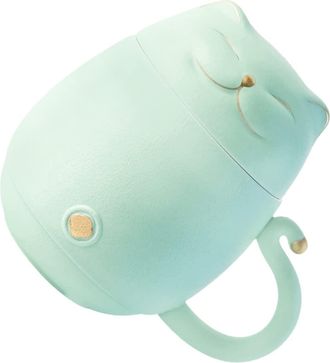 Amosfun Kaffeetasse Keramik Mit Katzenmotiv Teetasse M&auml;dchen Wasserbecher Mit Deckel Und Teesieb Alltagsbecher F&uuml;r Zuhause Und B&uuml;ro