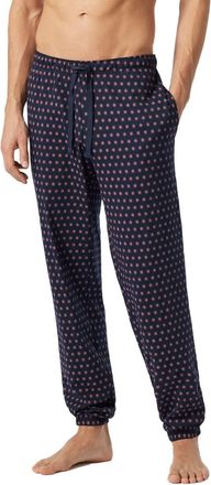 Schiesser Herren Hose lang Bündchen Pyjamaunterteil, dunkelblau, 52