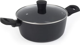 Russell Hobbs RH03265EU7 Verde Thermocollar 24cm Topf mit Deckel - gesunde keramische Antihaftbeschichtung, PFAS-frei, Suppentopf aus recyceltem Aluminium, Seitengr