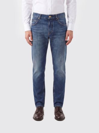 Dolce & Gabbana Jean droit regular fit en denim de coton &agrave; taille mi-haute
