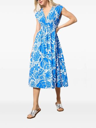 Rails robe mi-longue Roxanne à fleurs - Bleu