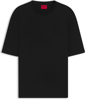 HUGO BOSS Herren Dleek IN T-Shirt aus Baumwoll-Jersey mit Stack-Logo Schwarz001 L