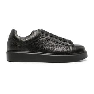 Doucal's Schwarze Sneakers aus Kalbsleder - - Shoes - Herren - Schwarzk - 46 EU