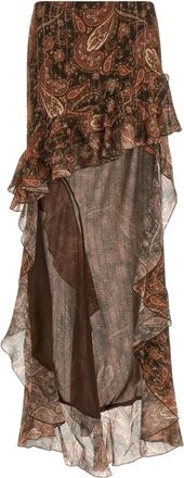 Andamane Femme, Jupes, Brun, Taille: 40 FR Camelia Long Skirt