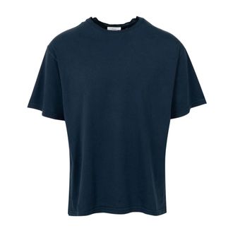 Mauro Grifoni T-Shirt mit rohem Saum - - Tops - Herren - Blau - XL