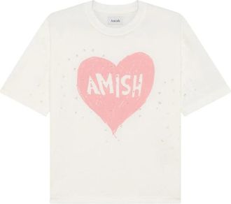 Amish unisex, Tops, Beige, Taille: 2XS T-Shirt Court