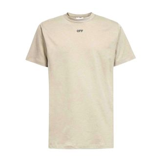 Off-white Homme, Tops, Beige, Taille: XL T-shirt D&eacute;contract&eacute; en Coton