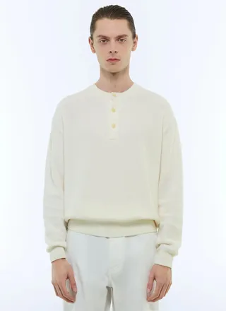 Fursac Pull col tunisien en coton et cachemire - Taille XL - Homme