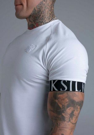 Siksilk T-Shirt SikSilk Herren Wei&szlig; Tech T-Shirt