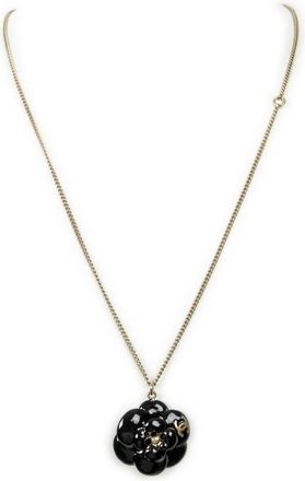 Chanel Crossbody Bags - CC Camellia Enamel Pendant Necklace - Gr. unisize - in Schwarz - f&uuml;r Damen